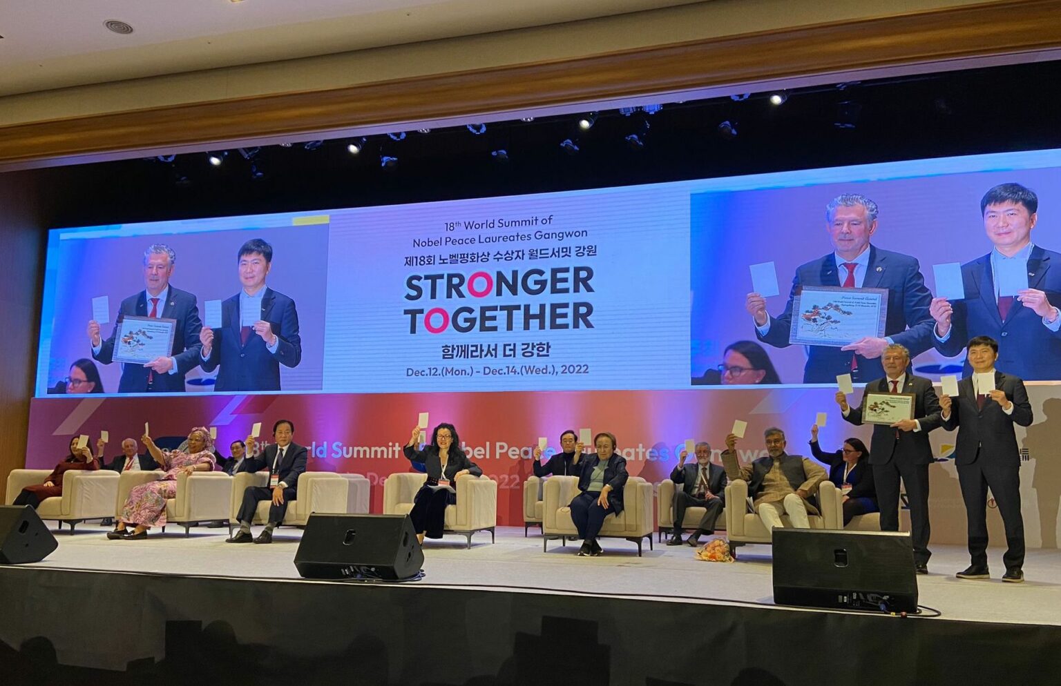 Peace and Sport is rewarded with the 2022 Peace Summit Award at the 18th World Summit of Nobel ...